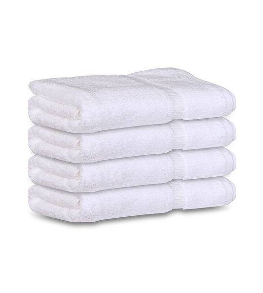 Pack of 4 Premium Bath Towel ( 27 x 54, White) 100% Ring-Spun Cotton T ...